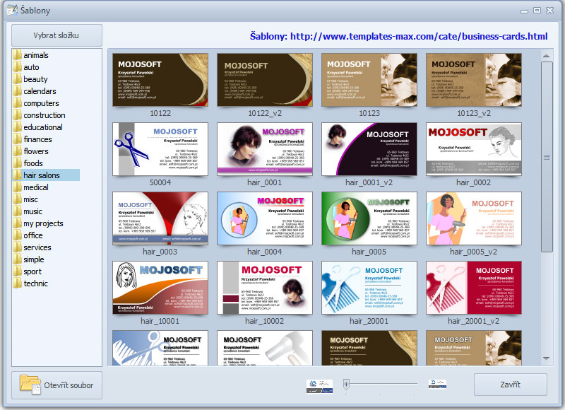 Vytvořte si vaše vlastní vizitky - zdarma ke stažení program + stovky ...